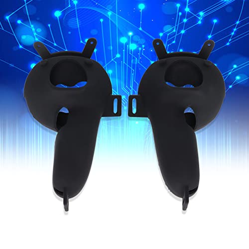 Touch Controller Grip Cover, Adjustable Palmprint Design Wrist Knuckle Strap Controllers VR Controller Handle Silicone Case for Home