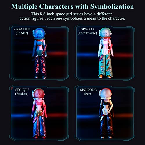 YDDZZM Space Girl Series Figure, 8.6 inch Action Figure Gift Doll Collection for Boys and Girls (Spring)