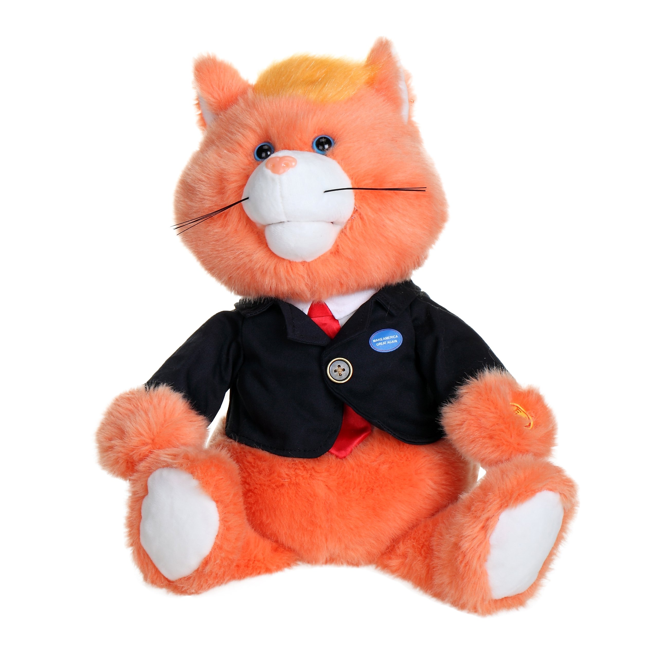 NIKA INTERNATIONAL Donald Cat Like A President Trump Parody Plush, Orange