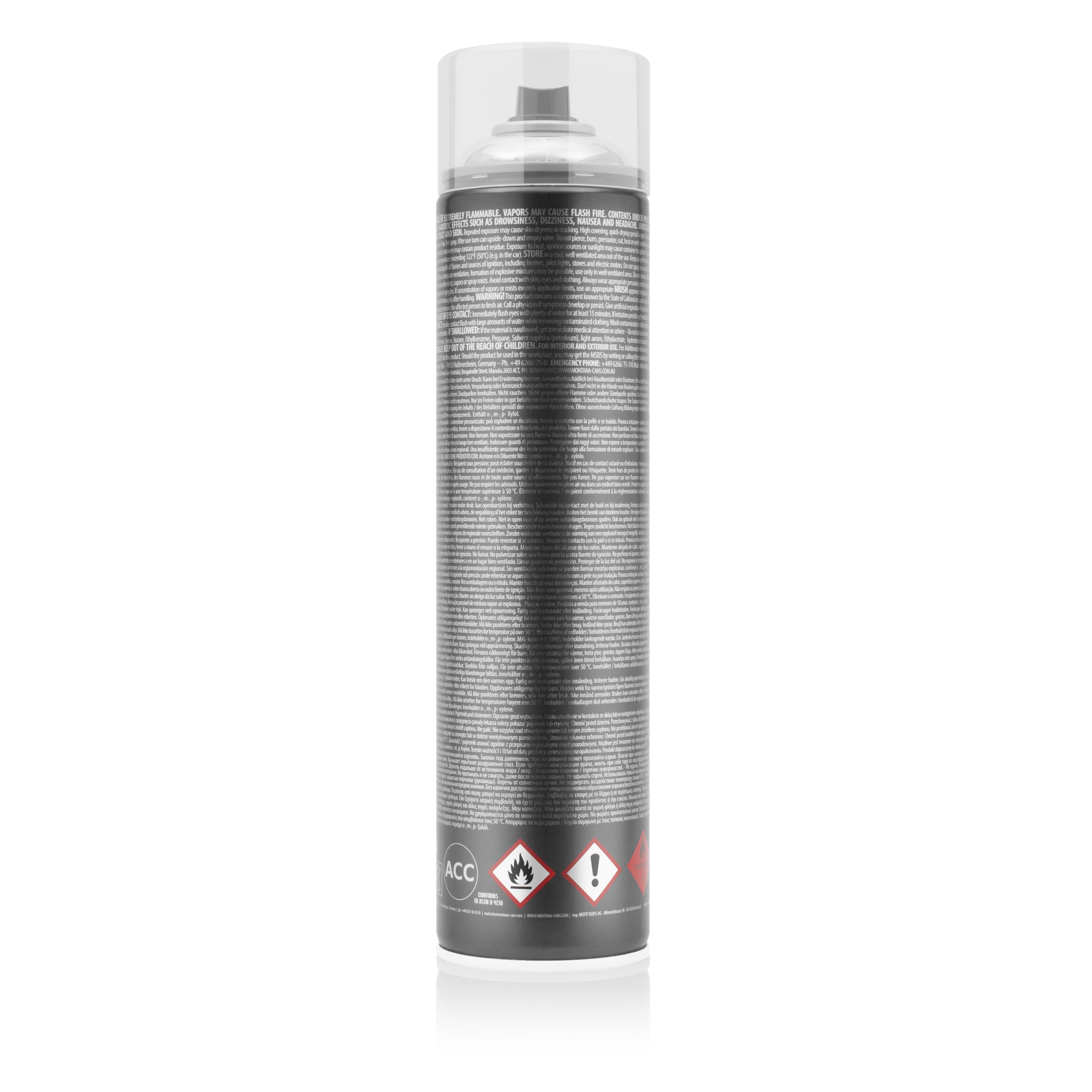 Montana Cans Montana BLACK 600ml Color, High Pressure, Silver Spray Paint