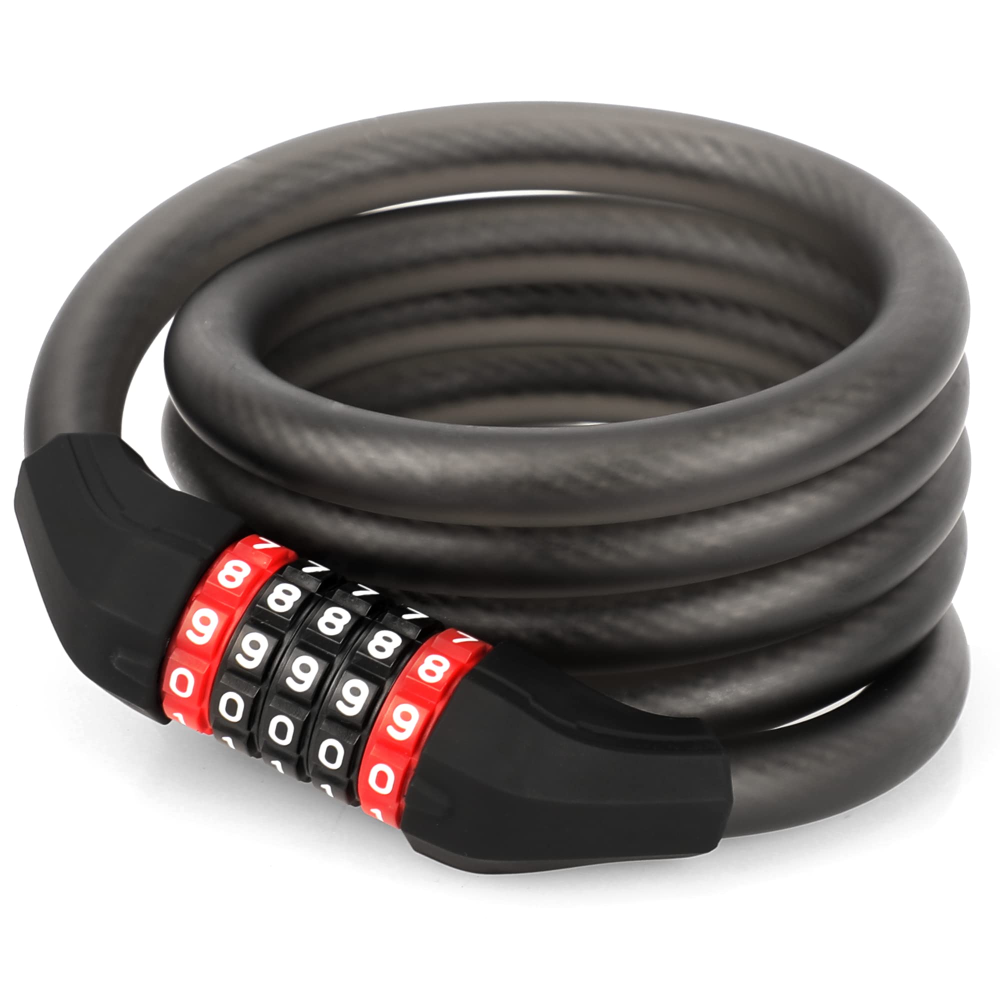 TESGO Bike Lock, 6 Feet 5-Digit Combination Bike Locks Cable, 1-Pack