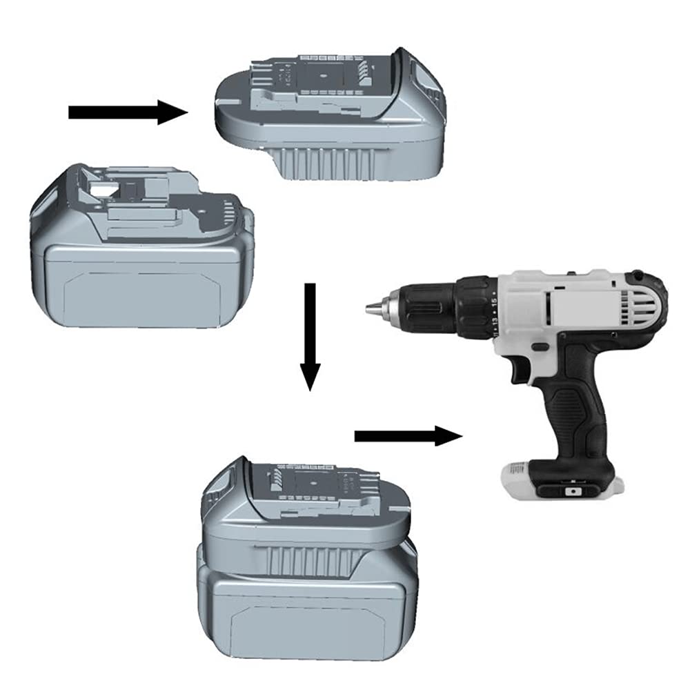 QINIZX Battery Adapter for Bosch to Milwaukee M18 18V Lithium-Ion Cordless Tool, Convert Bosch 18V Lithium Battery BAT609 BAT612 to Milwaukee 18-Volt Lithium Battery Converter
