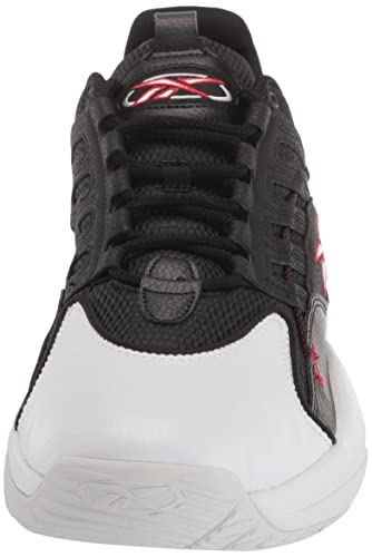 Reebok Unisex Solution Mid Basketball Shoe, Black/White/Vector Red, 11 US Men