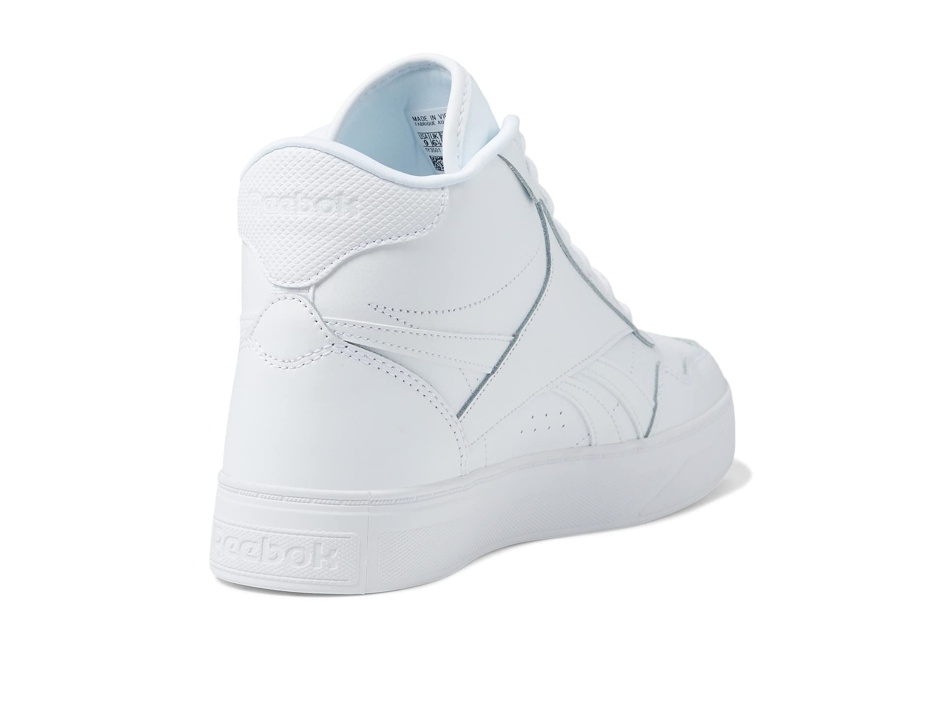 Reebok Women's Court Advance Bold High Sneaker, Footwear White/Footwear White/Footwear White, 9