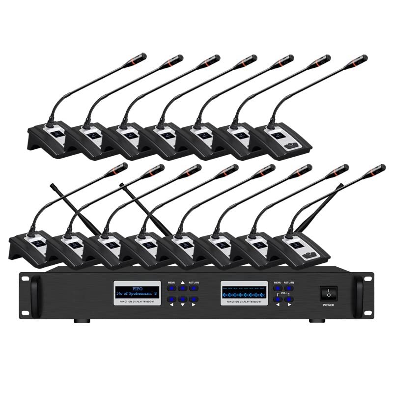 Wireless Conference System Digital Discussion System 1 Chairman 14 Delegate Mic for Church, School, Government, Training