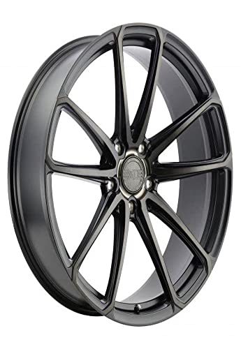 XO Luxury Madrid Matte Black W/Milled Spoke & Brushed Tinted FACE Wheel with Aluminum (22 x 9. inches /5 x 112 mm, 32 mm Offset)