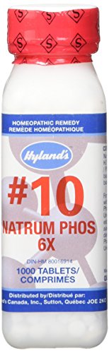 Natural Relief of Joint Pain, Gas, and Indigestion, Hyland's #10 Cell Salt Natrum Phosphoricum 6X Tablets, 1000 Count