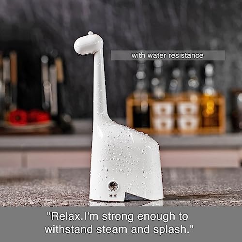 RocFath Automatic Soap Dispenser Touchless, Foaming Hand Soap Dispenser with Waterproof Design, 3 Adjustable Levels, 9.5 oz Rechargeable Foam Soap Dispenser for Kids (White)