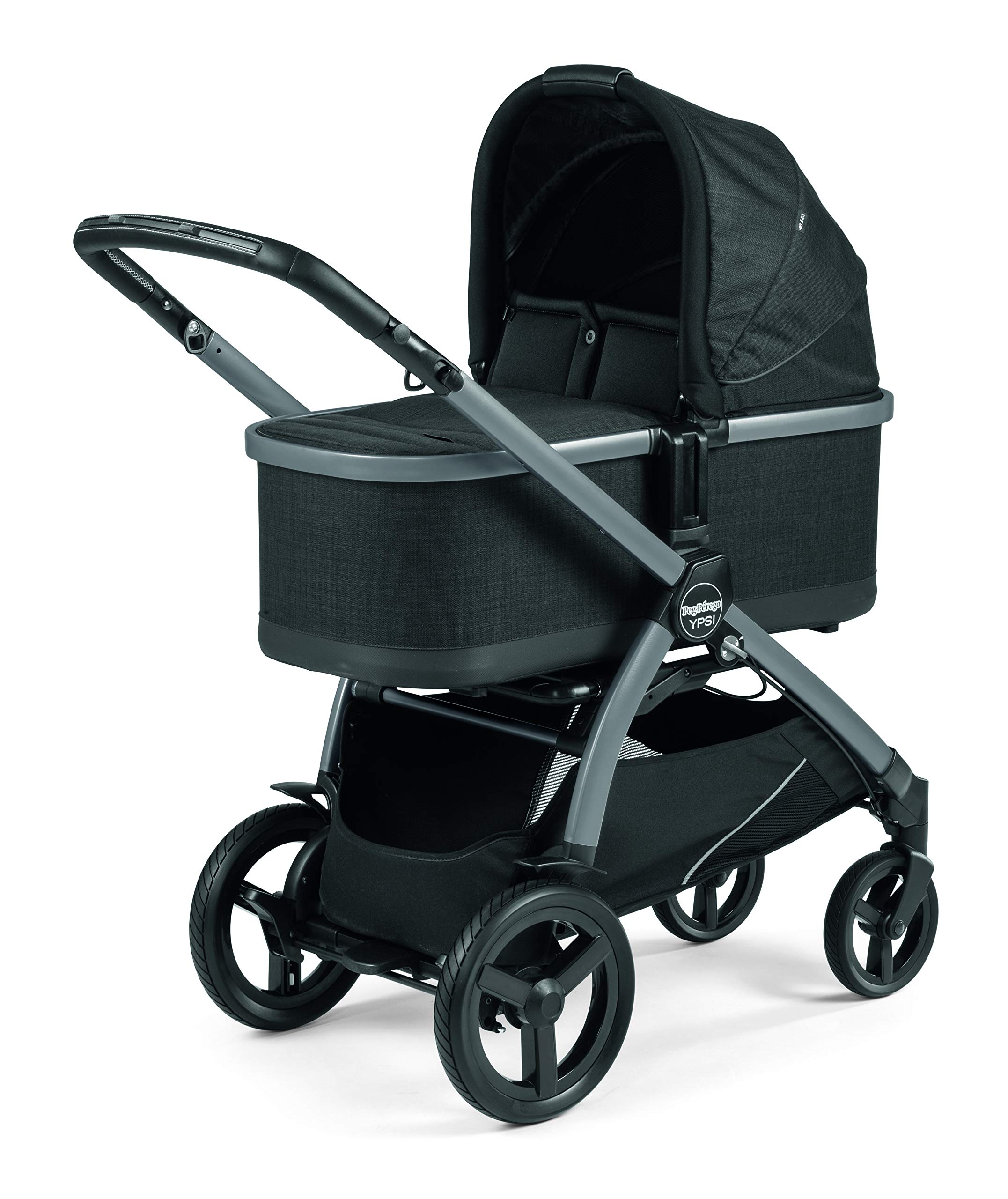 Peg Perego Bassinet - Accessory - Compatible with Ypsi Stroller - Made in Italy - Onyx (Black)