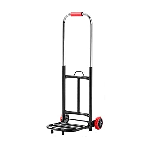 WDBBY Folding Shopping Cart Pull Cargo Trolley Luggage Cart Portable Load King Handling Small Cart Pull Truck Trailer