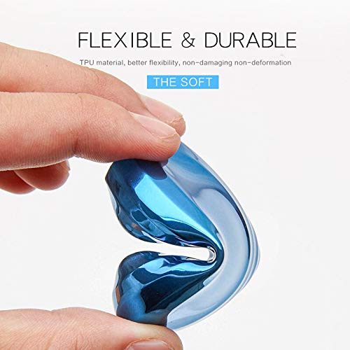 Pursuestar Soft TPU Remote Smart Key Cover Fob Case Shell for Nissan 3/4/5 Button Altima Maxima Armada Murano Rogue Sedan Pathfinder Versa Leaf Titan Infiniti - Blue