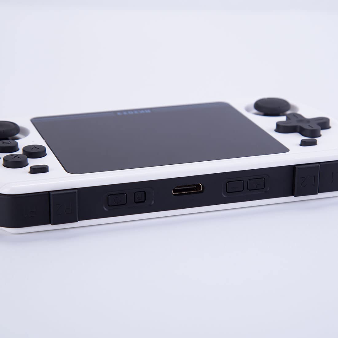 POWKIDDY RK2023 Handheld Game Console, 3.5 Inch OCA IPS Portable Linux Open Source Retro Arcade -16GB+128GB (White)