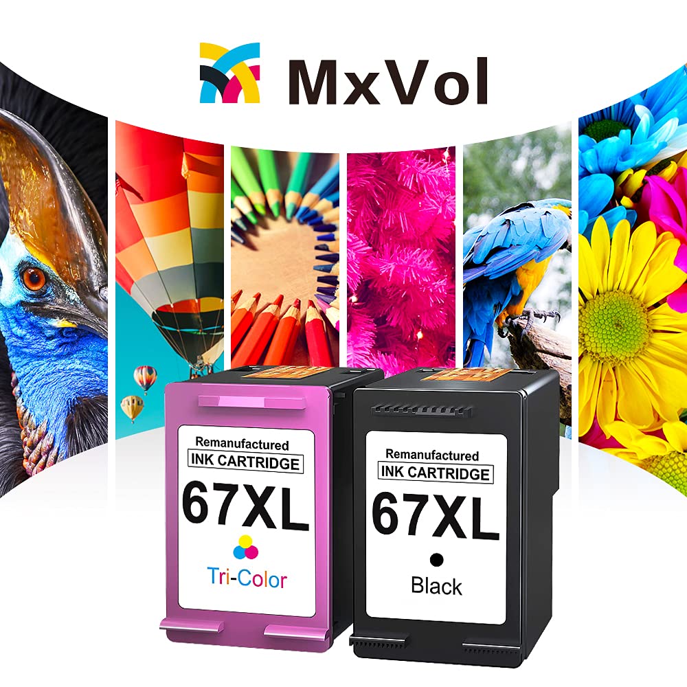 MxVol 215A Toner Cartridges 4 Pack (with Chip) Compatible Replacement for HP 215A W2310A W2311A W2312A W2313A use for HP Laserjet Pro MFP M182nw M183fw M155 M182 M183 Series Printer (4-Pack) (67XL)