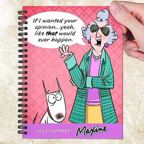 TF PUBLISHING 2024 Maxine Medium Weekly Monthly Planner | Goals & Expense Trackers | Planner Monthly and Weekly with Organizer Stickers | 12 Month Calendar Planner for Women | 6.5" x 8"