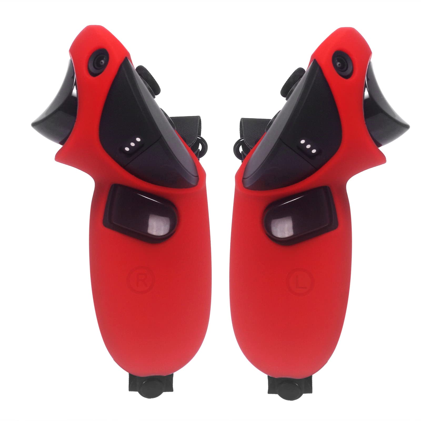 YipuVR Case Cover for Meta Oculus Quest Pro Controller Grips, Silicone Grip Cover Compatible with Meta Quest Pro Controller Grips with Knuckle Straps Skin-Only Cover (Red)