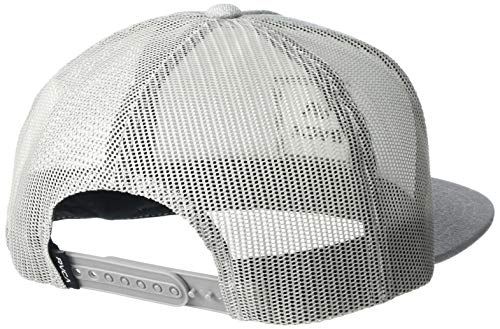 RVCA Men's Adjustable Snapback Mesh Trucker Hat, Grey, ONE Size