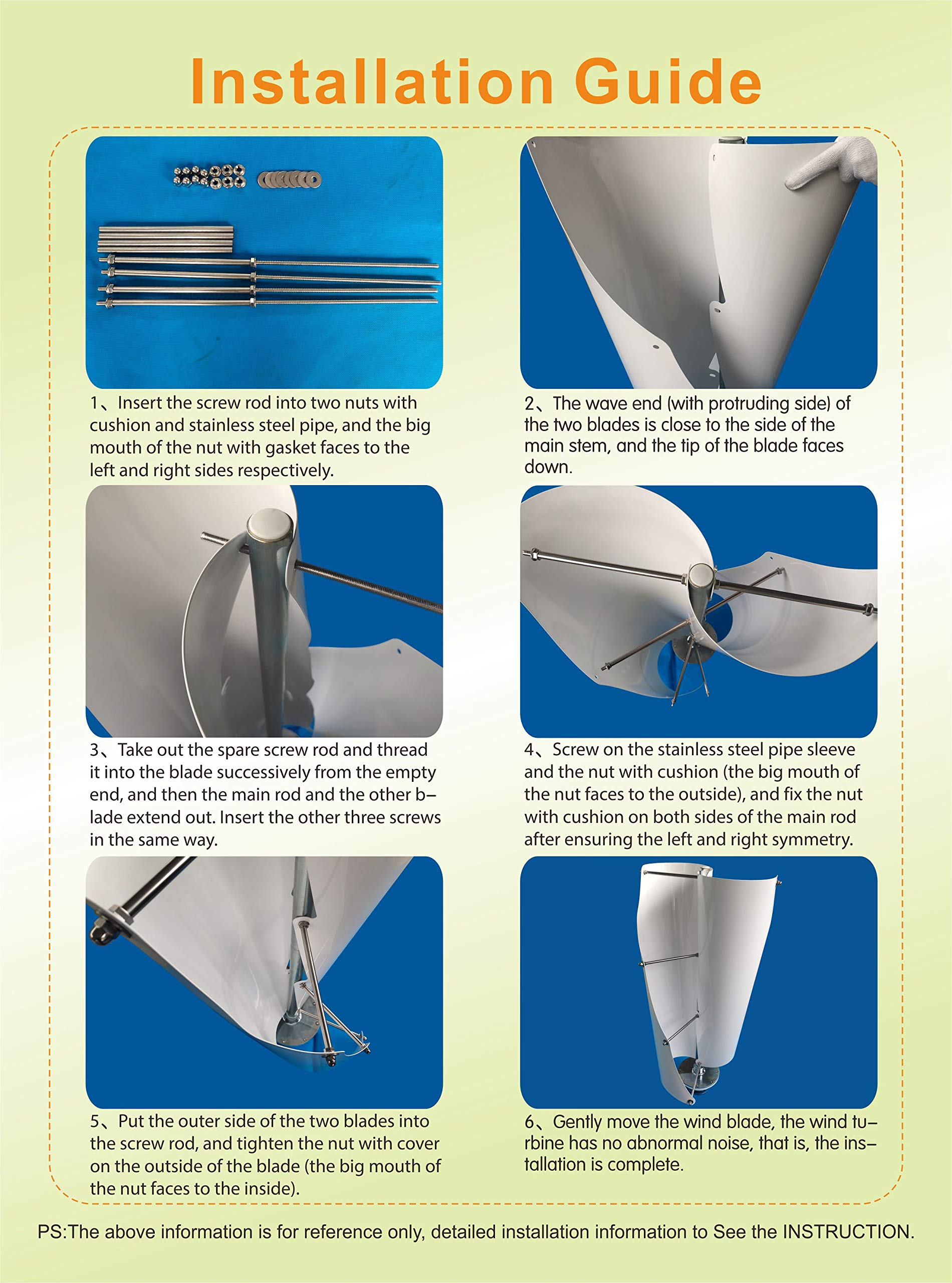 Wind Turbine Generator, 12V 400W Helix Magnetic Levitation Axis Portable Vertical Helix Wind Power Turbine Generator Kit with Charge Controller for Boats, Gazebos, Cabins, Windmills(White)