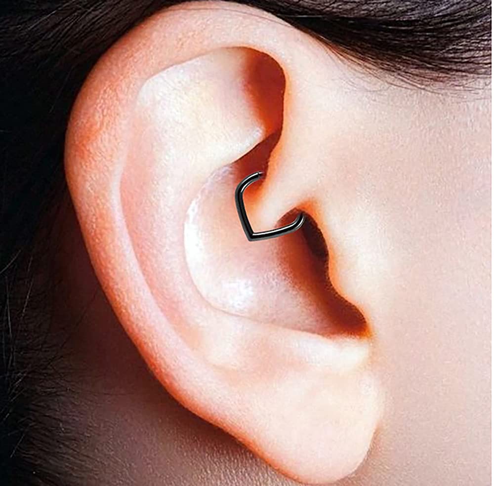 Triangle Septum Ring/Cartilage Earring- Septum Nose Ring- Gold Surgical Steel Hoop- 16 Gauge - 10mm Septum Ring