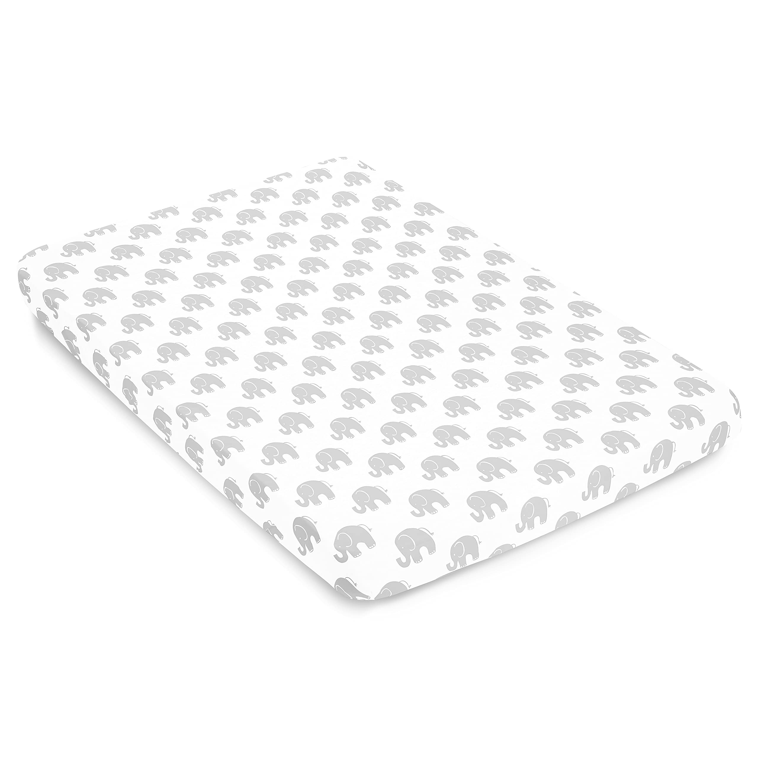 Pack n Play Sheets – Pack and Play Sheets 4 Pack – 100% Super Soft Jersey Knit Cotton Playard Mattress Sheets – Portable Playpen Sheet – Fitted Play Yard Mini Crib Sheets for Boy & Girl (24 x 38 x 5)