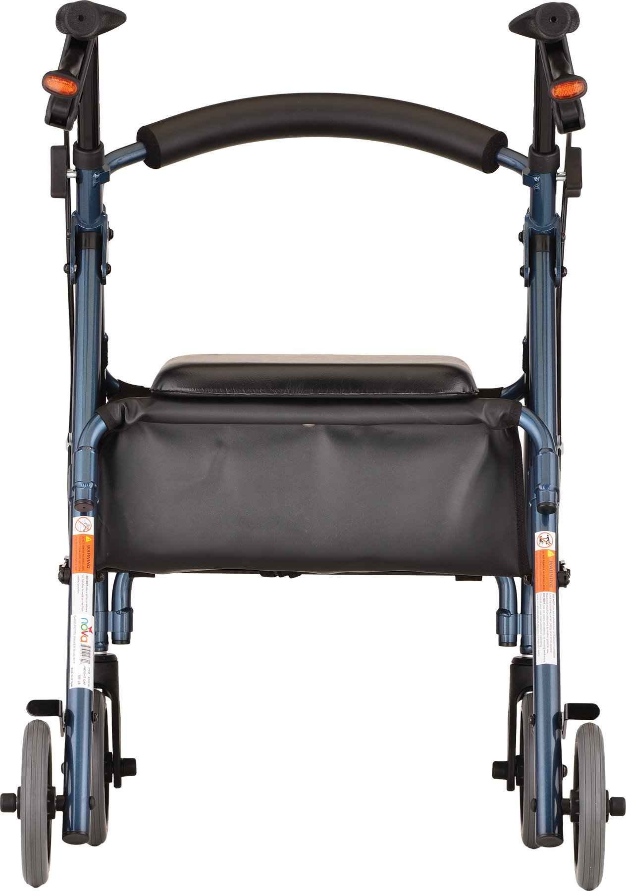 NOVA Medical Products GetGo Petite Rollator Walker for Height 4’0” - 5”4”, Blue, 1 Count