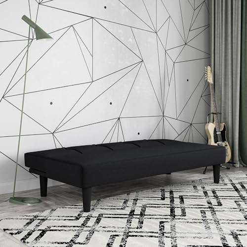 Serta Futon Sofa Bed, Twin or Smaller, Black