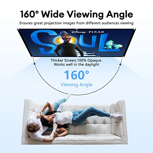 Repabow Projector with Projector Screen Bundle