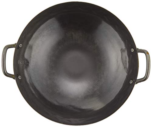山田工業所 Yamada Iron Hammered Wok 27cm (Plate Thickness 1.2mm) Black