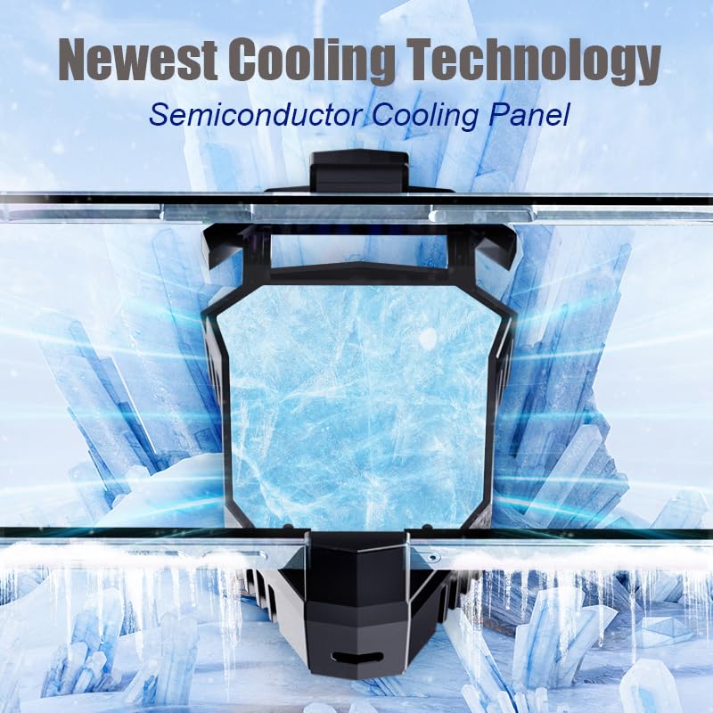 Semiconductor Phone Cooling Fan, Phone Cooler for iPhone Android Smartphones, Mobile Phone Radiator Heatsink (with 9 Finger Sleeves)