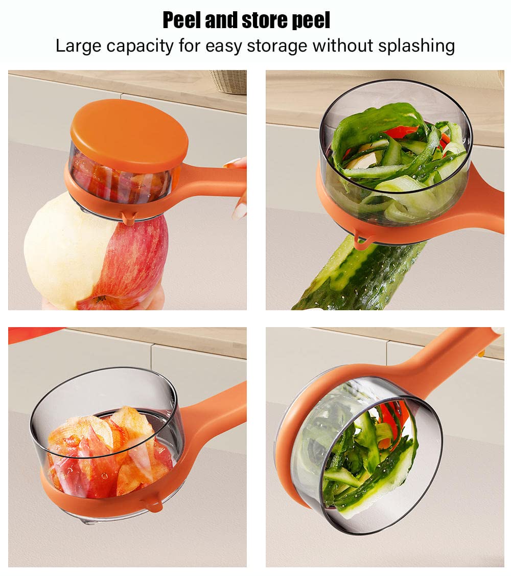 MYBAQ,Peeler,Vegetable Peelers,Fruit Peeler,Potato Peelers,Kitchen Peeler - Storage Peeler,Peeling & Storage of Peeling Knife - Suitable for Apples, Pears, Potatoes, Carrots