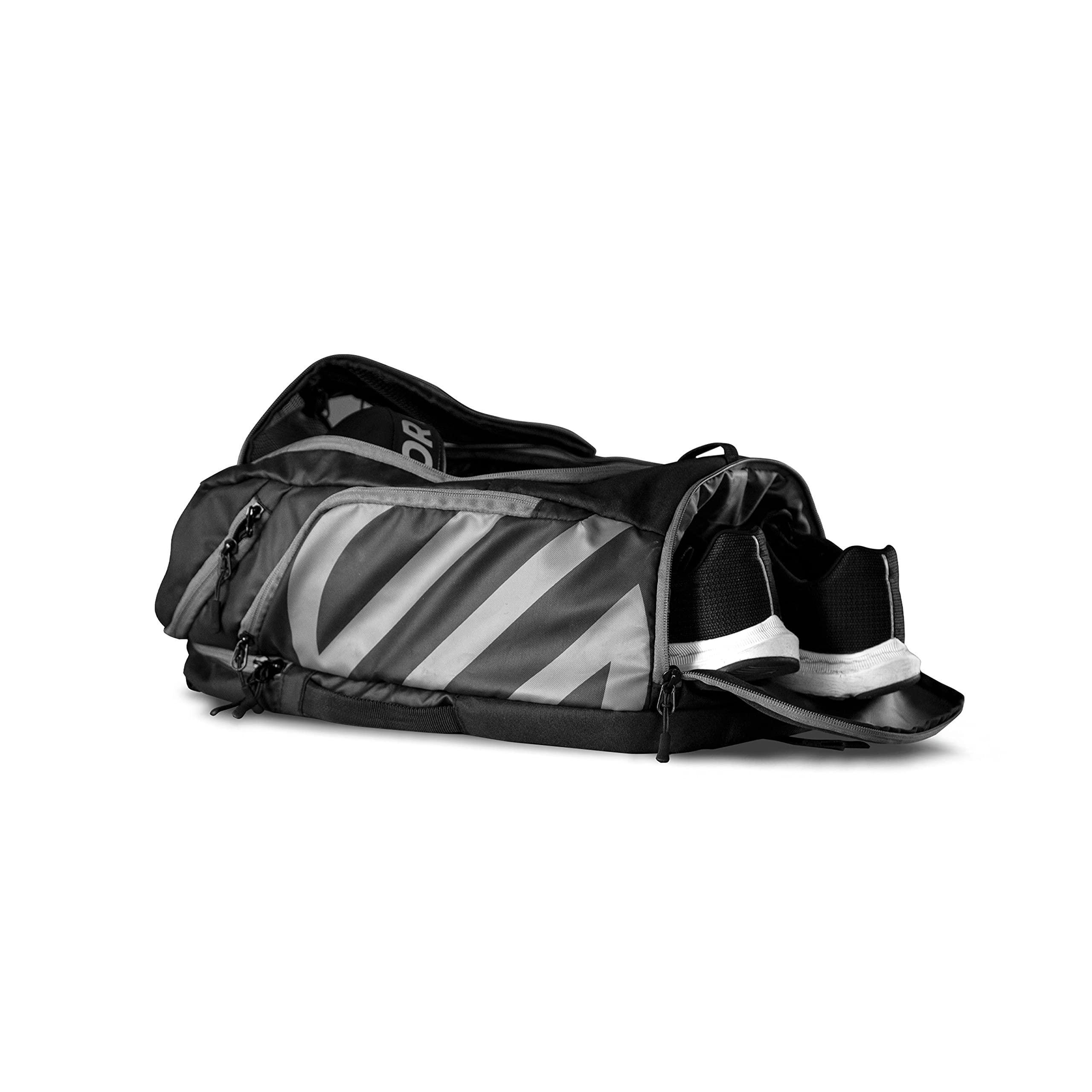 Sanabul Combat Gear Pack Sports Backpack | Versatile Gym Backpack for Men | Multi-Compartment Jiu Jitsu and Boxing Bag (Black/Grey)