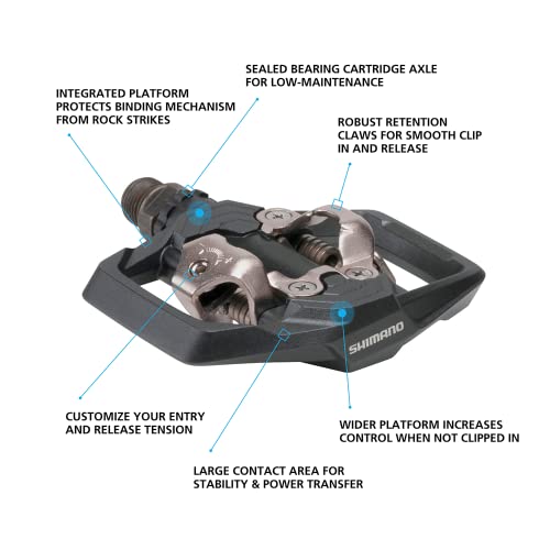 Shimano Pedals PD-ME700 SPD Pedals, Black,9/16 inches For Cross Country Bike