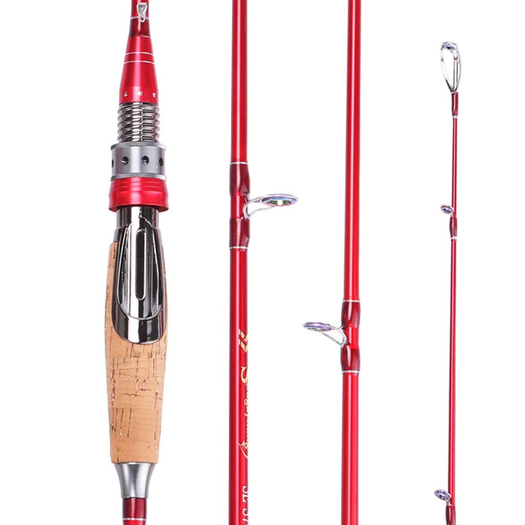 XWWDP 2.1m 2.4m Spinning/Casting Portable Travel Rods 4 Section Lure Fishing Spinning Rods Ultralight Carp Rods (Color : B, Size : 2.1 m)