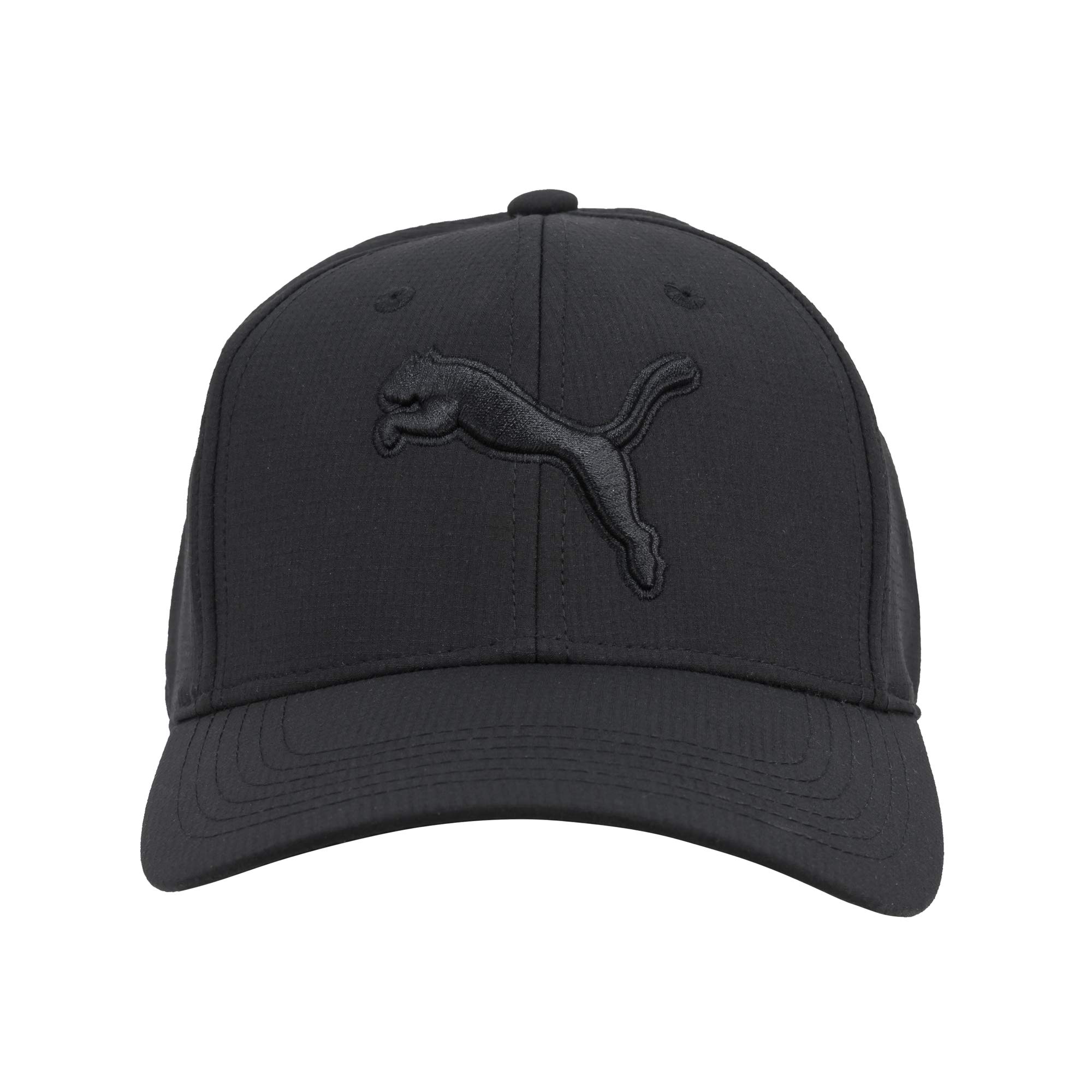 PUMA unisex adult Evercat Dillon Stretch Fit Baseball Cap, Black, Small-Medium US