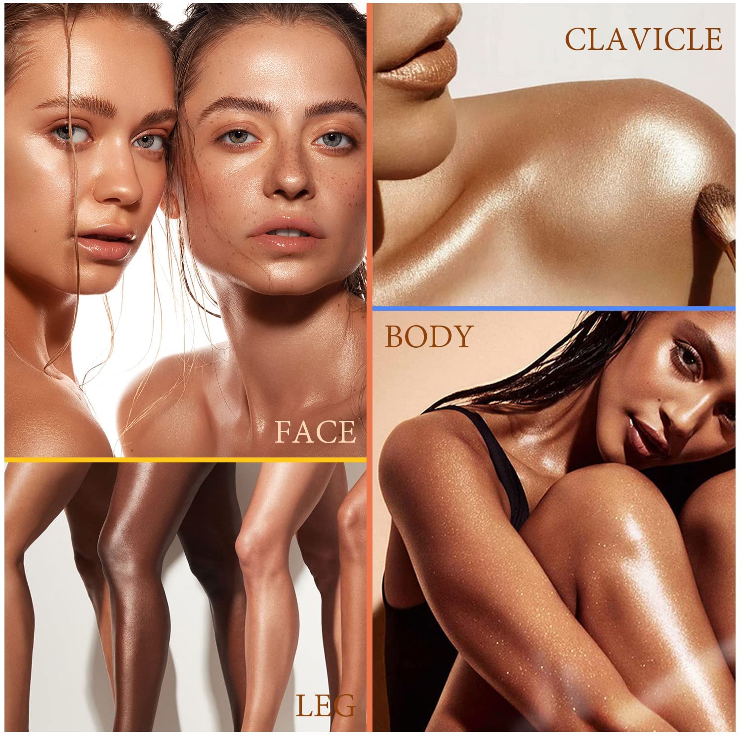 Shimmer Body Oil, Highlighter Makeup Smooth Glitter Glow Liquid Foundation for Face & Body,Liquid Illuminator Body Shimmer Lotion for Women (1# Pearl White)