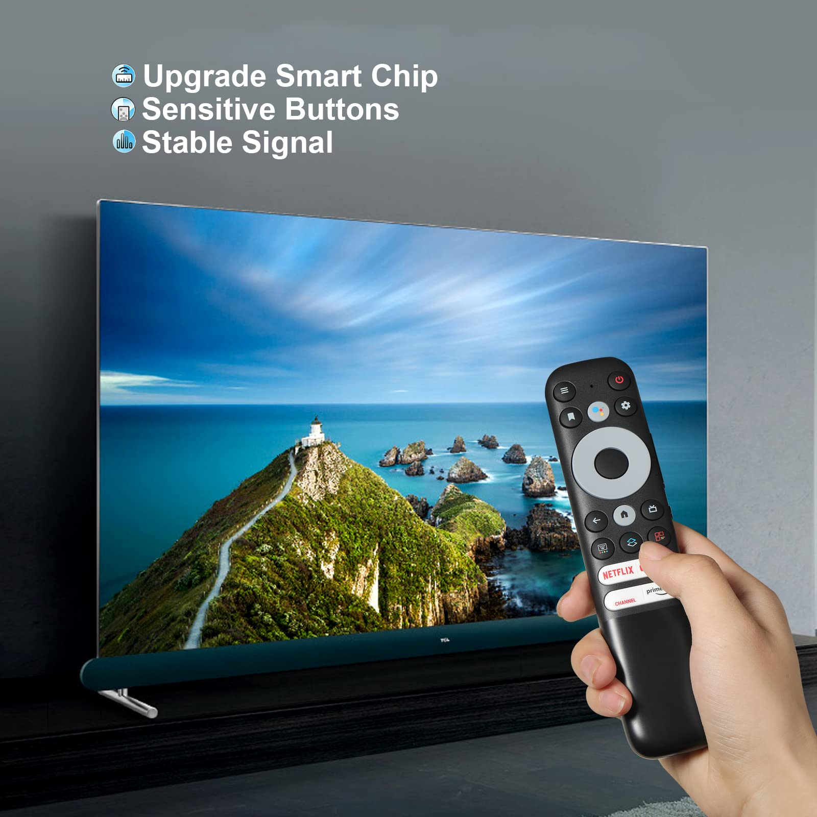 RC902N FMR1 Voice Remote Control for TCL Mini-LED QLED 4K UHD Smart TV