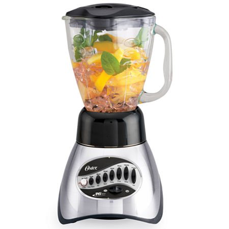 Oster 6845 5-Cup Glass Jar 16-Speed Blender - Metallic Red