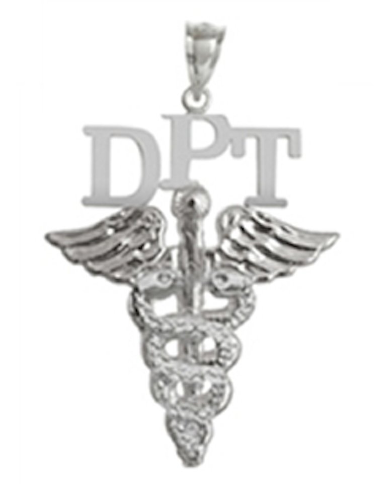 NursingPin - Doctor of Physical Therapy DPT Pendant in Silver Gifts and Jewelry