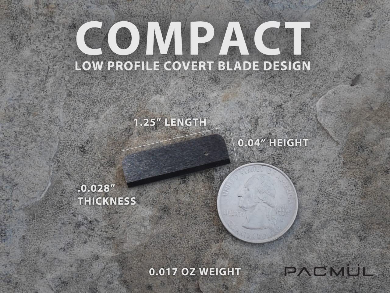 Pacmül Ceramic Razor Blade Non-Metallic Knife Micro EDC Escape Knife Survival Tool Scraper Blade for Cutting Tape, Ropes, Plastic Cuffs Compact Small Size (2)