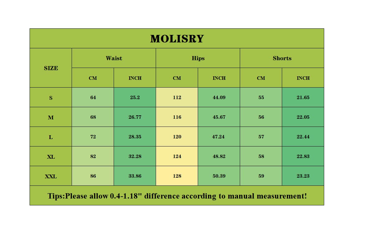 Molisry Camouflage Shorts for Women Elastic Waist Military Cargo Shorts Biker Jogger with Pockets