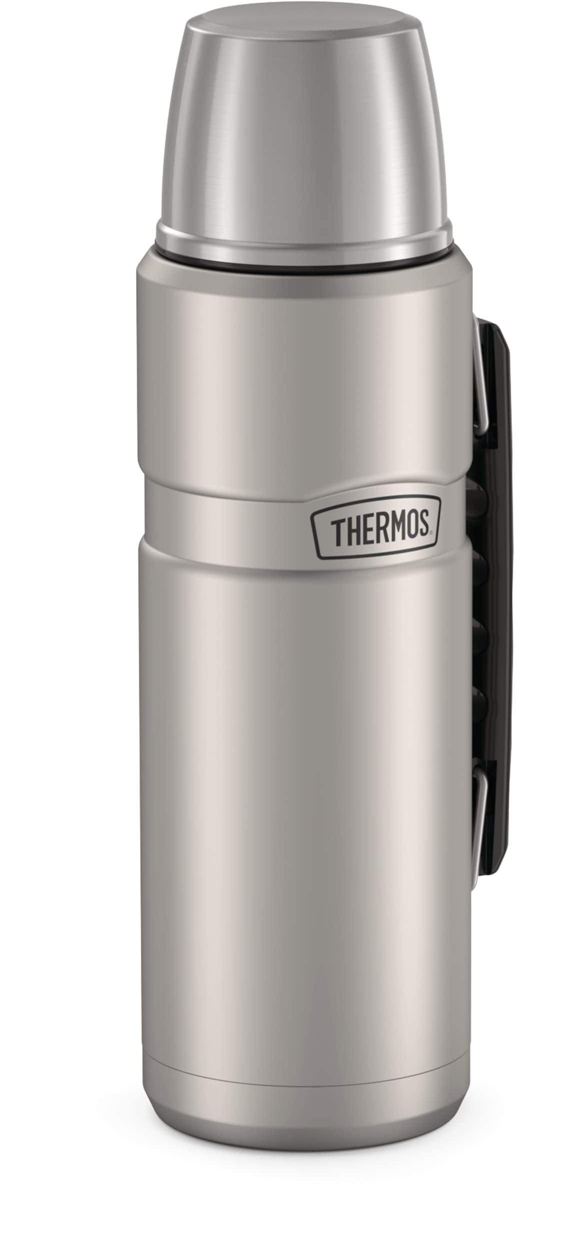 THERMOS Stainless King 40 Ounce and 68 Ounce Vacuum-Insulated Beverage Bottles, Matte Steel