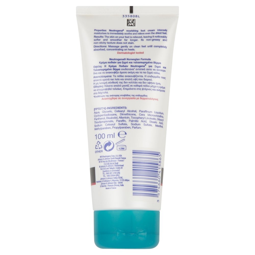Neutrogena Norwegian formula Nourishing Foot Cream Dry/Damage Feet, 100 ml