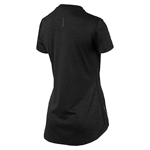 PUMA Women's Ignite Tee, Black Heather, XS