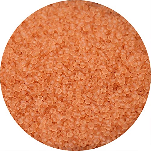 NHBT YU 720pcs 2mm Frosted Czech Spacer Glass Seed Beads Matte Glass Beads DIY Craft for Jewelry Making Garments Sewing Accessories T725 (Color : Matte Champagne, Size : 2mm 720Pcs)