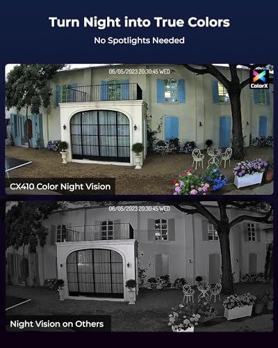 REOLINK CX410 2K PoE Security Camera Outdoor with F1.0 Aperture, True Color Night Vision, 1/1.8" Image Sensor, Adjustable Warm Light, Human/Vehicle/Pet Detection, Built-in Siren, 2-Way Talk
