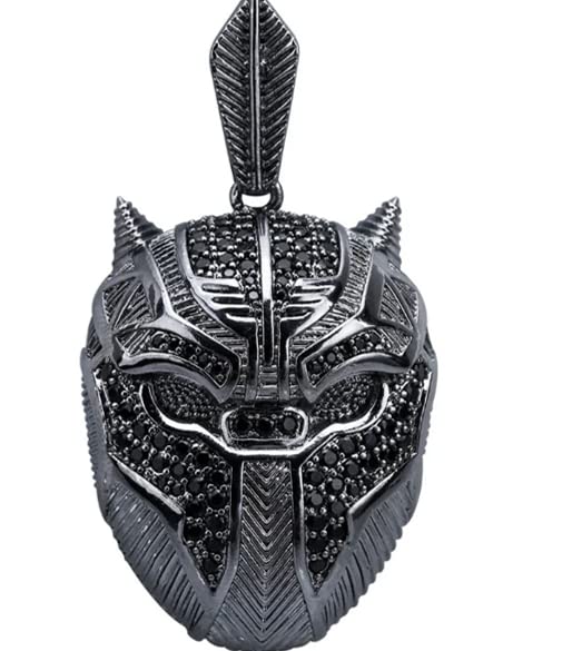 The GLD Shop Black Panther Pendant 18K Gold Plated/Yellow Gold