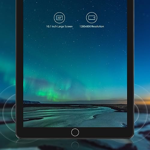 YOTOPT 10 Inch Android 3G Phone Tablets, 32GB ROM, 256GB Expand, Dual Sim Card, Quad Core, WiFi, Bluetooth, GPS, FM, Dual Camera, IPS HD Touch Screen, Support 3G Phone Call Tableta (Black)