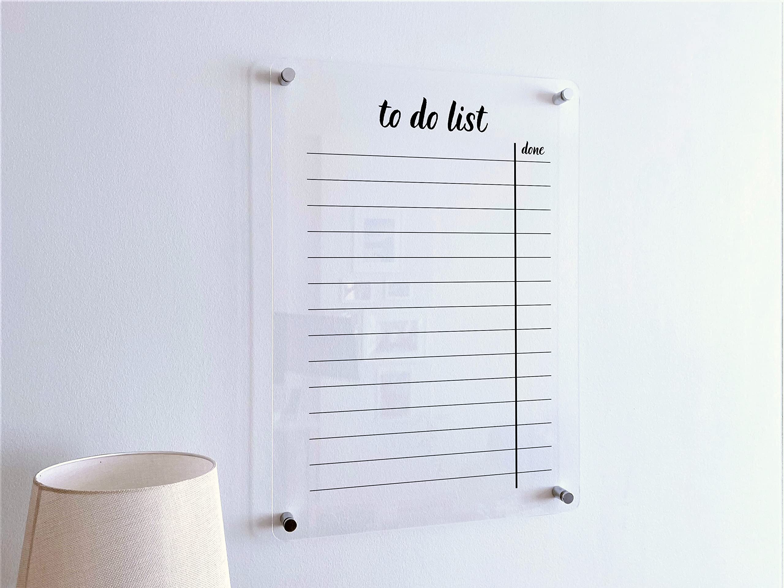 PERSONALIZED To Do Planner Clear Wall Calendar - Personalized Calendar 2024, Dry Erase Monthly Calendar Monthly and Weekly Wall Calendar 2024 with Marker Wall Planner