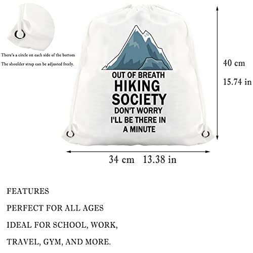 WCGXKO Hiking Backpack Adventure Backpack Hiking Society Gift Outdoor Gift Wanderlust Mountain Nature Hiking Camp Gift (HIKING SOCIETY Backpack)