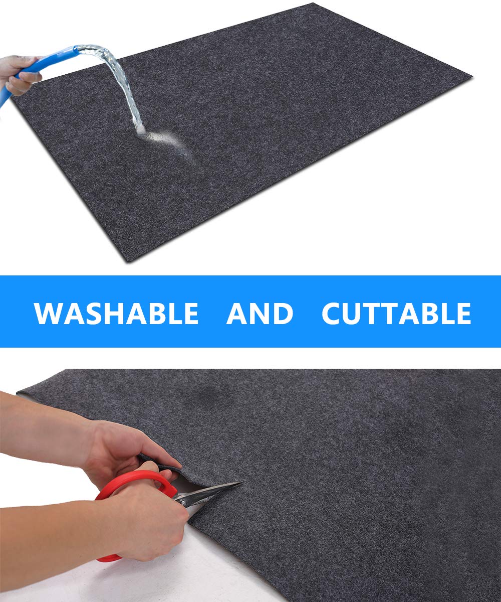 Turkey Fryer Mat,for Floor Surface/Absorbent mat Lightweight Washable Floor Mat to Protect Decks and Patios from Grease Splatter,Against Damage and Oil Stains or Grease Spills,Back Non-Slip (36”×40“)