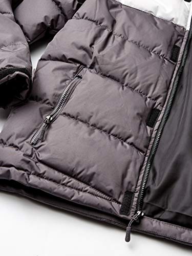 Reebok Men's Heavy Weight Hooded Bubble Jacket, Power Black/White/mid Grey, X-Large